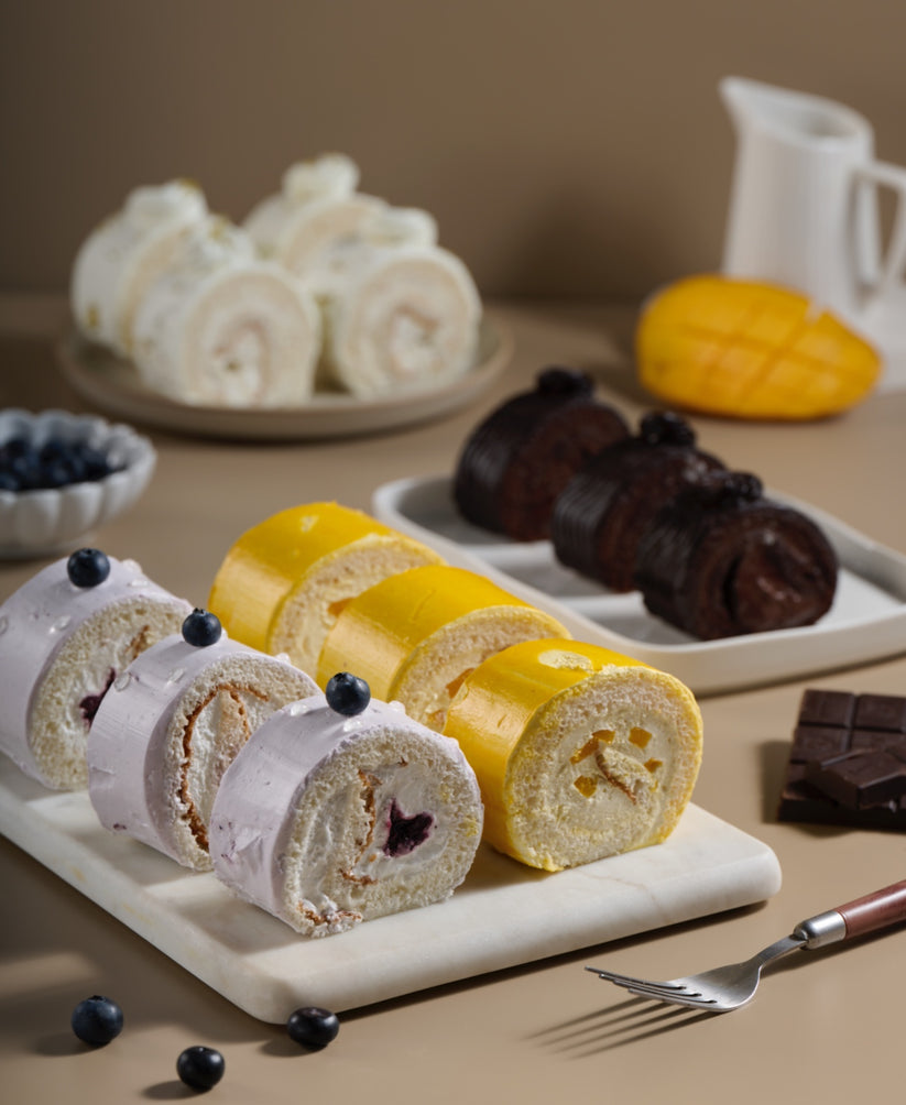 Chocolate Swiss Roll – Drizzle & Dust